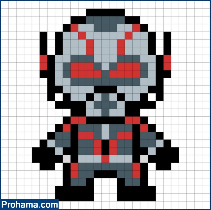Easy Pixel Art Spiderman | Easy Easy Pixel Art | Simple Pixel Art